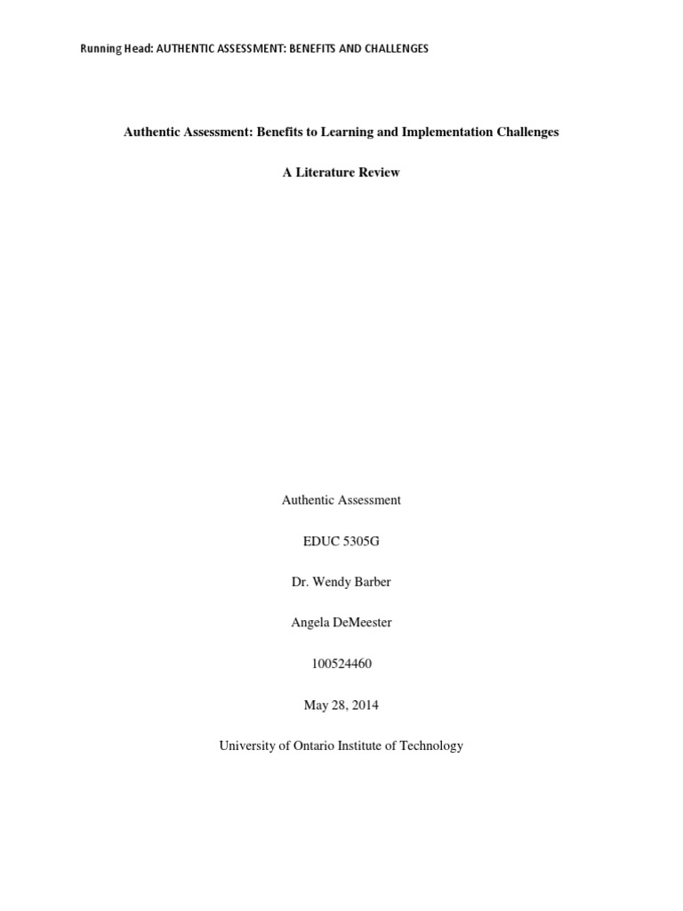 Educators' Guide to Authentic Assessment | PDF | Educational Assessment ...