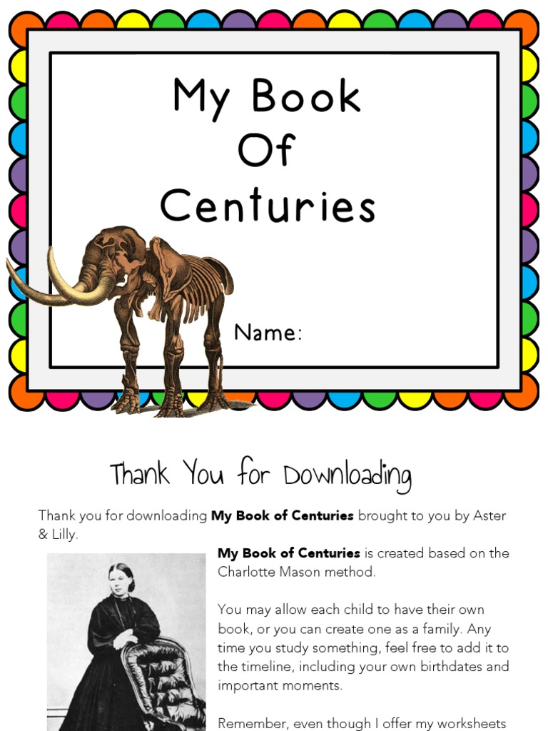 My Book of Centuries: Name | PDF