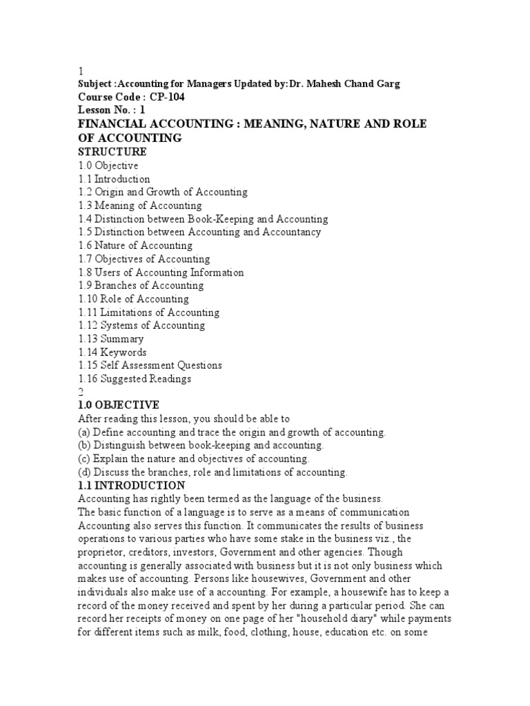 Notes For MBA 2 | PDF | Financial Accounting | Accounting