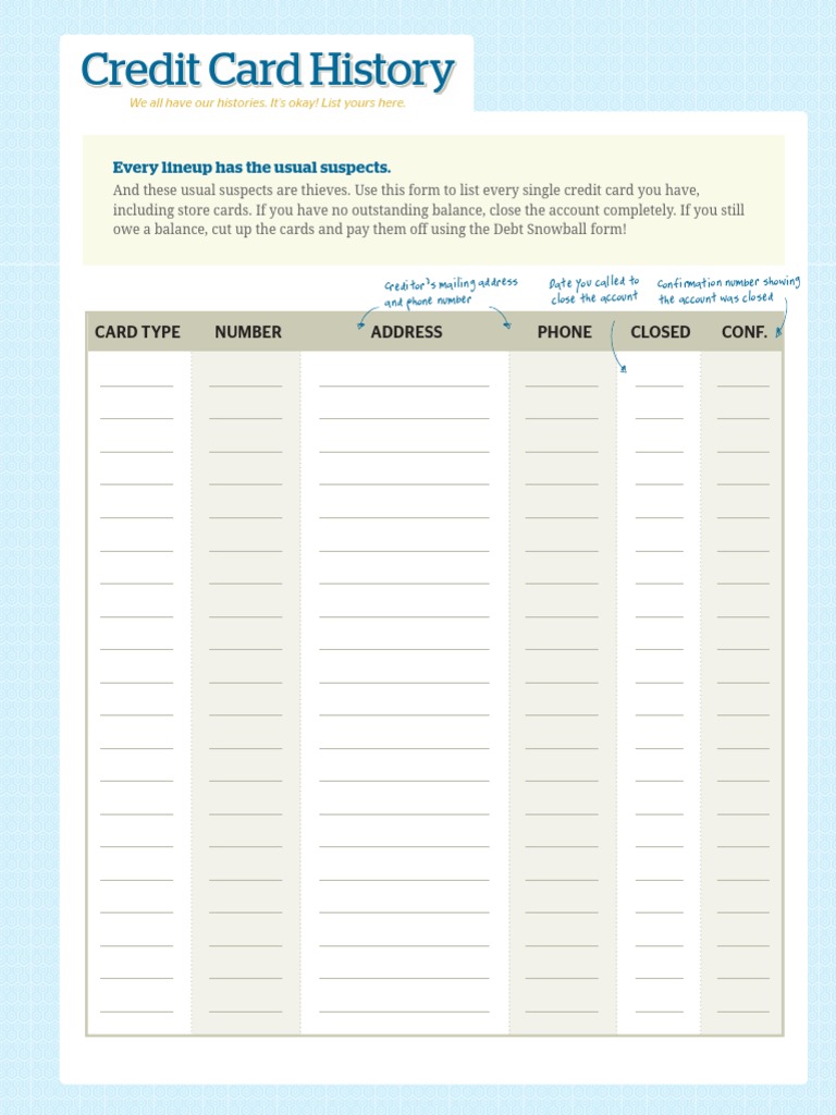 Credit Card History | PDF