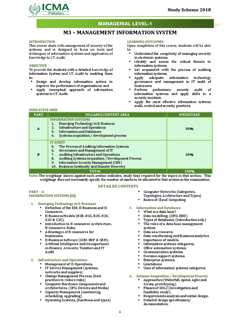 M3 Mis | PDF | Information System | Information Technology Management