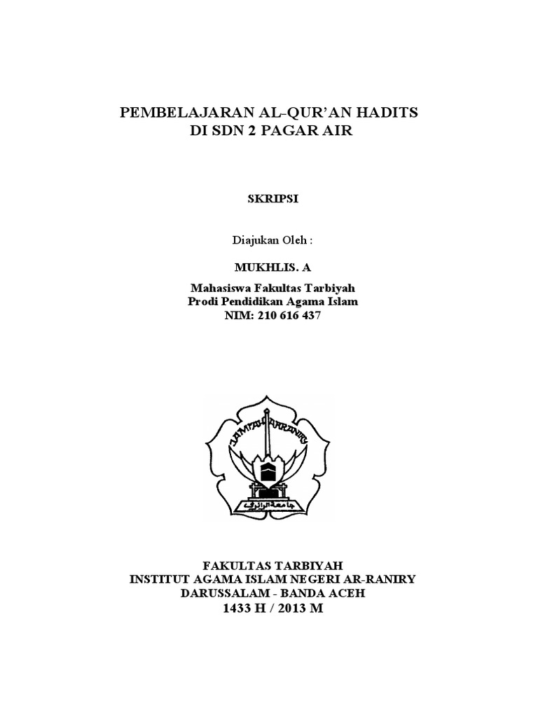 Mukhlis. A Skripsi | PDF
