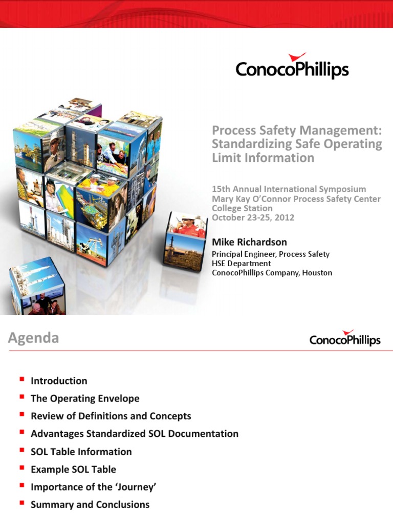 Process Safety Management: Standardizing Safe Operating Limit ...
