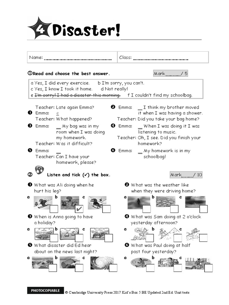 Read and Choose The Best Answer.: Cambridge University Press 2017 Kid's ...