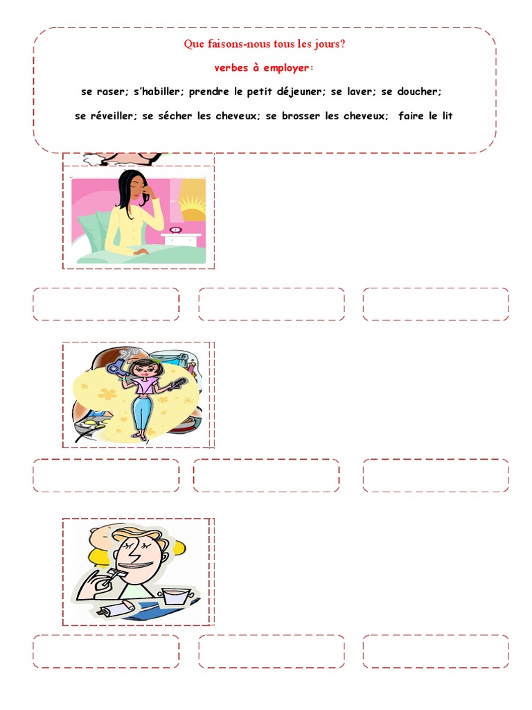 La Routine Quotidienne Liste de Vocabulaire 26505 | PDF | Bien-être