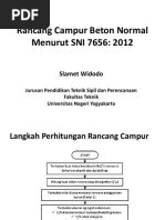 Sni Mix Design Beton 2012 | PDF