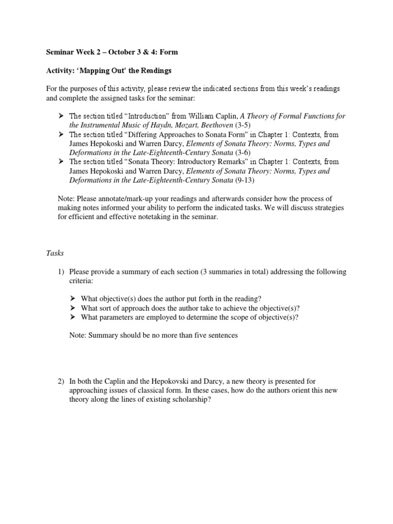 Seminar Week 2 Activity Sheet | PDF | Foreign Language Studies