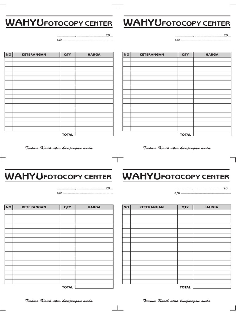 Nota FC | PDF | Pengelolaan Keuangan & Uang | Griya & Taman