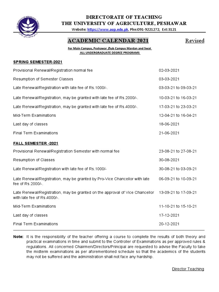 2021 Academic Calendar for Undergrads | PDF | Academic Term | Higher ...