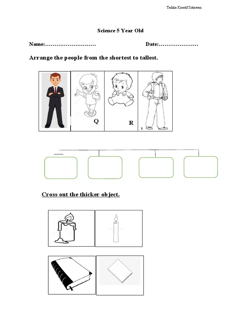Science Worksheet for 5-Year-Olds | PDF