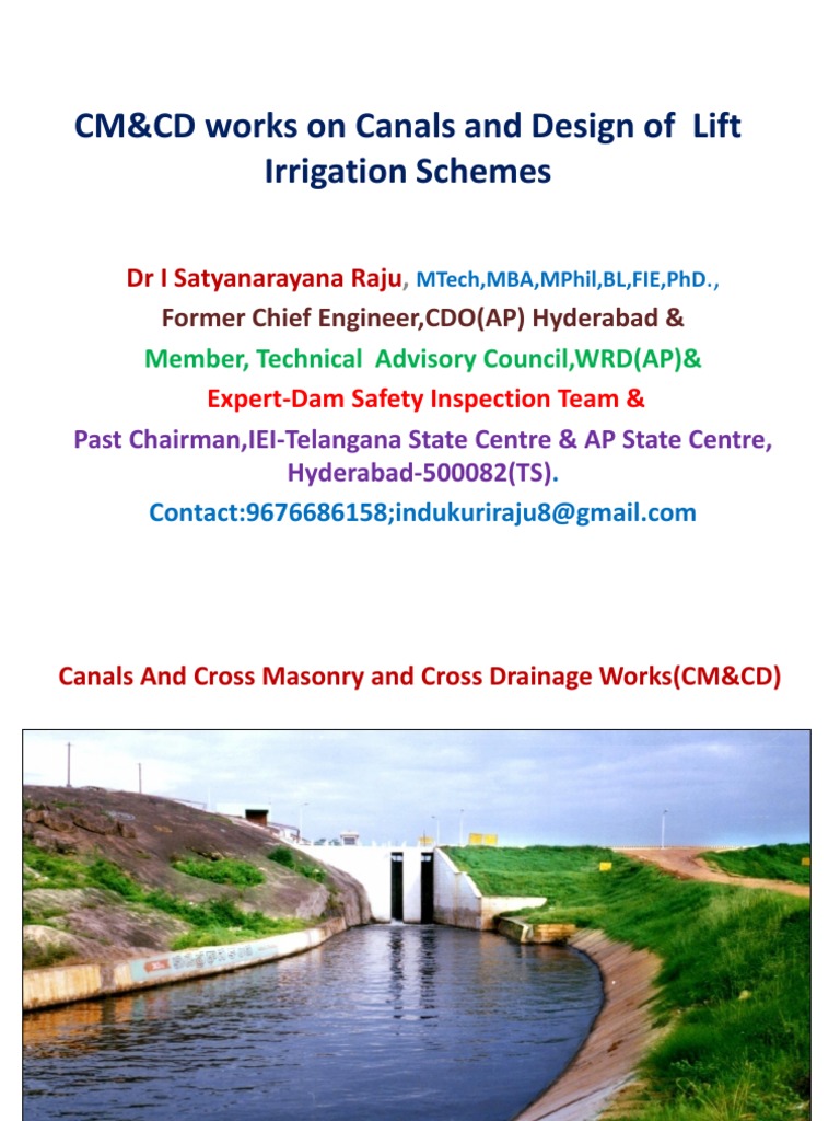 CM&CD Works On Canals and Design of Lift Irrigation Schemes | PDF ...