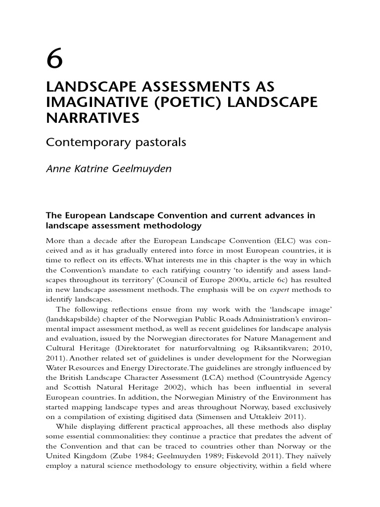 Landscape Assessments as Imaginative Landscape Narratives: Analyzing ...