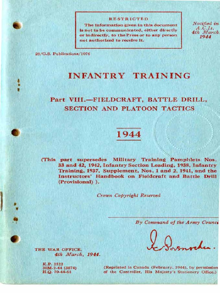 Infantry Training Part VIII | PDF | Platoon | Infantry