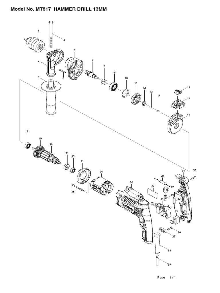 MAKTEC MT817 分解圖 | PDF