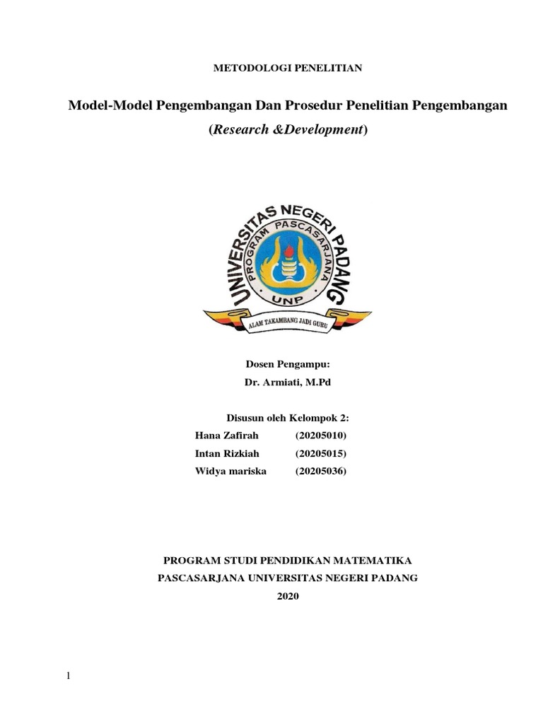 Model-Model Pengembangan Dan Prosedur Penelitian Pengembangan (Research ...