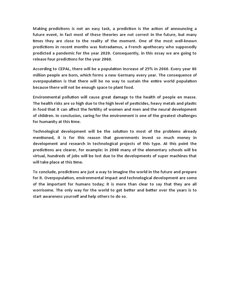 Predicting The Future | PDF