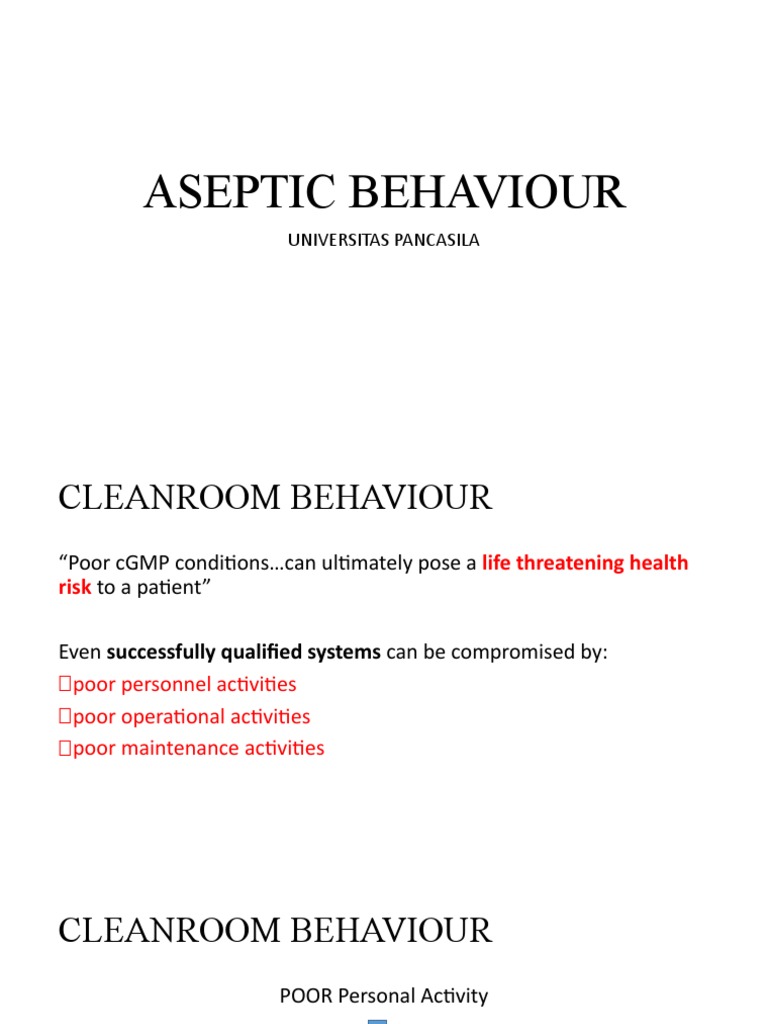 5-Aseptic Behaviour | PDF | Biology | Biology