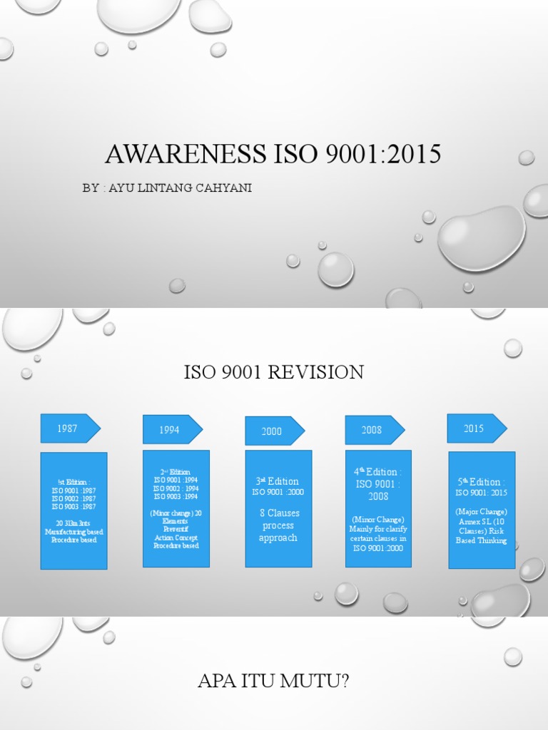 Awareness Iso 9001 | PDF | Iso 9000 | Change Management
