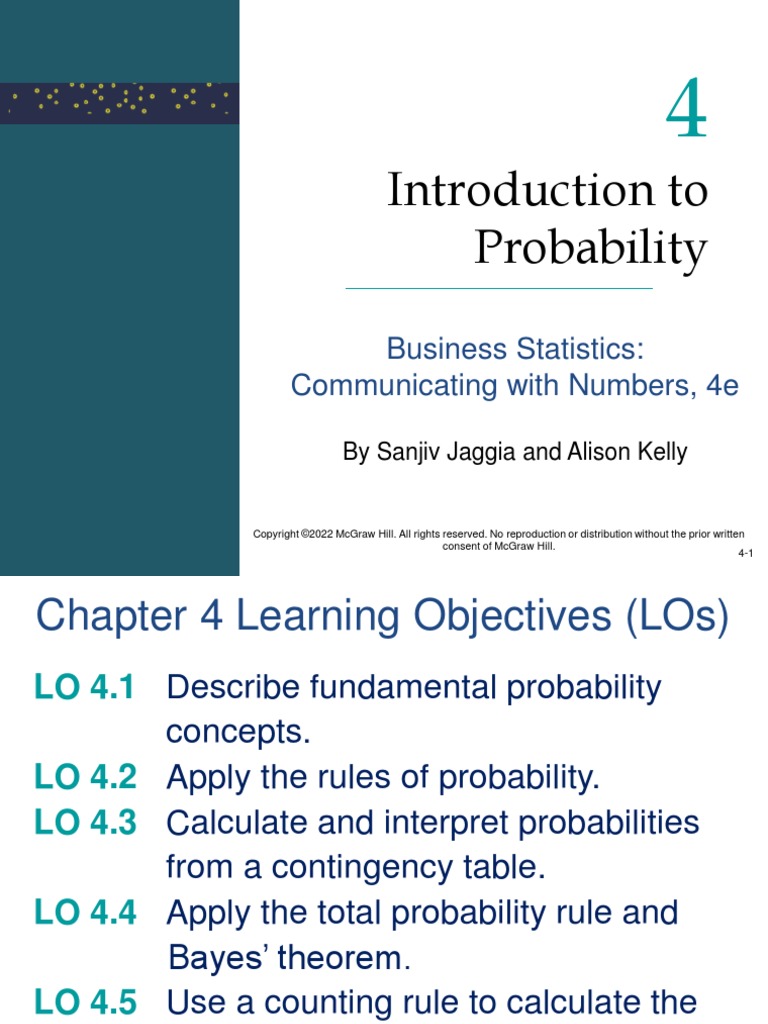 Introduction To Probability: Business Statistics: Communicating With Numbers, 4e | PDF ...