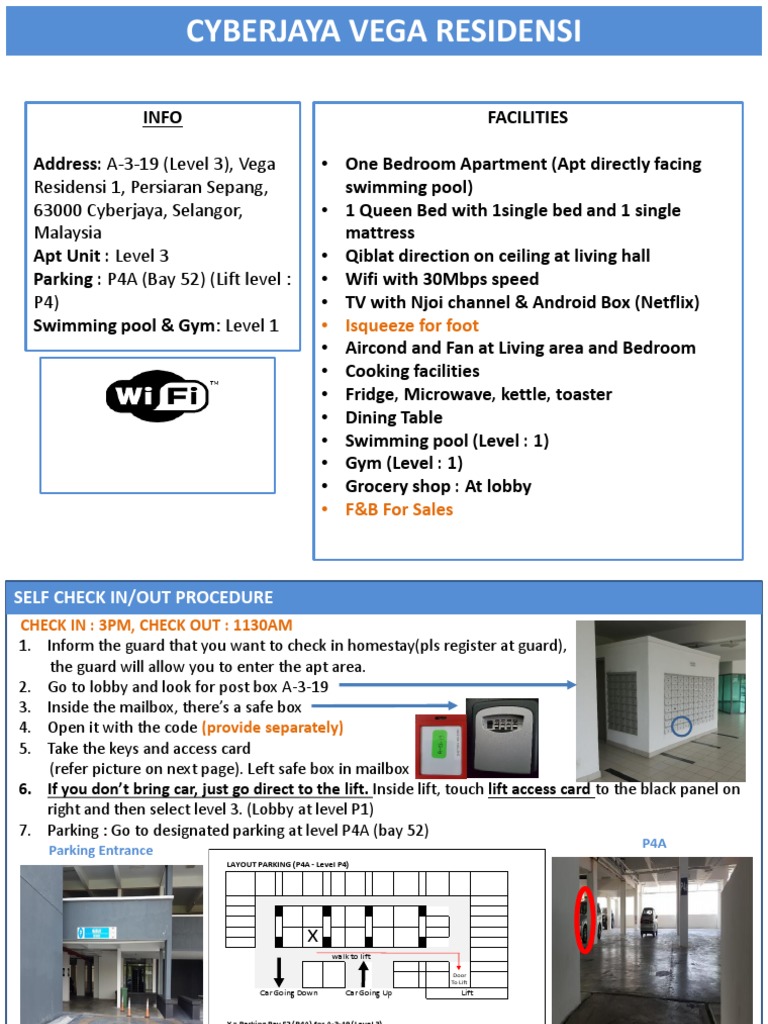 Self Check in Out Process Vega Residensi 2020 v4 | PDF