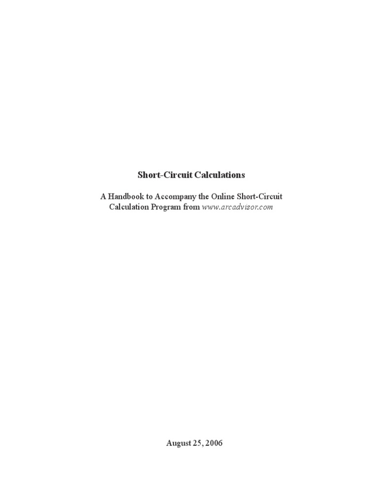 Short Circuit Calculation | PDF | Science & Mathematics