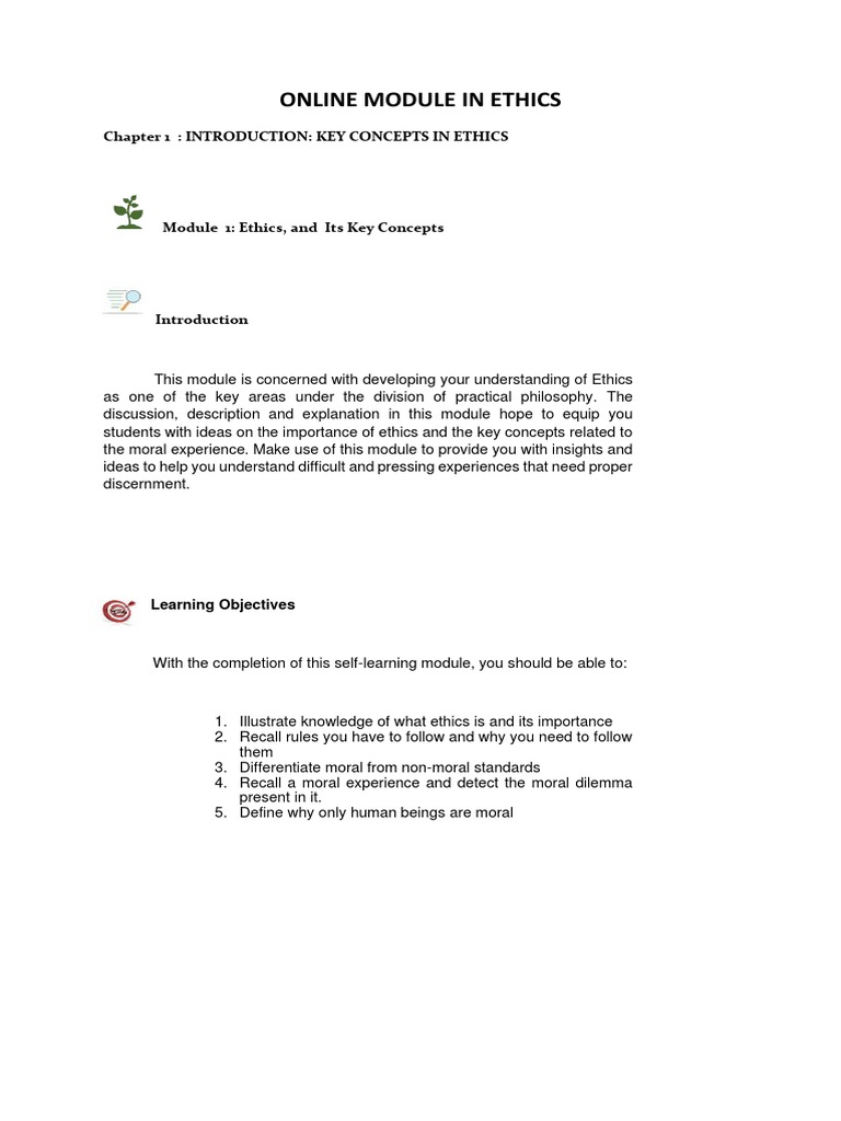 Online Module in Ethics | PDF | Relativism | Morality