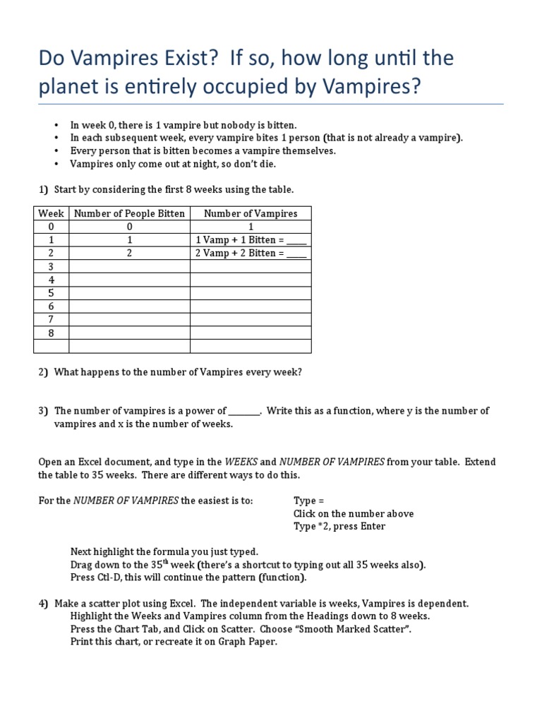Exponential Growth of Vampires | PDF