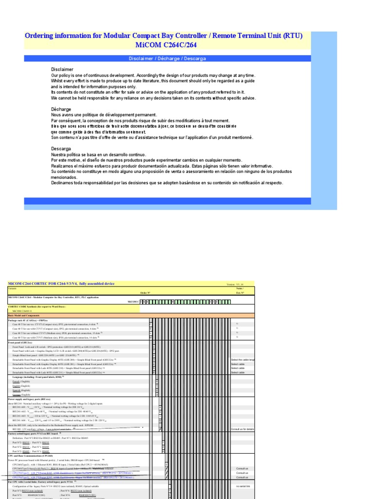 C264 OrderForm - (v.3 - 14) | PDF | Protocolos de red | Telecomunicaciones