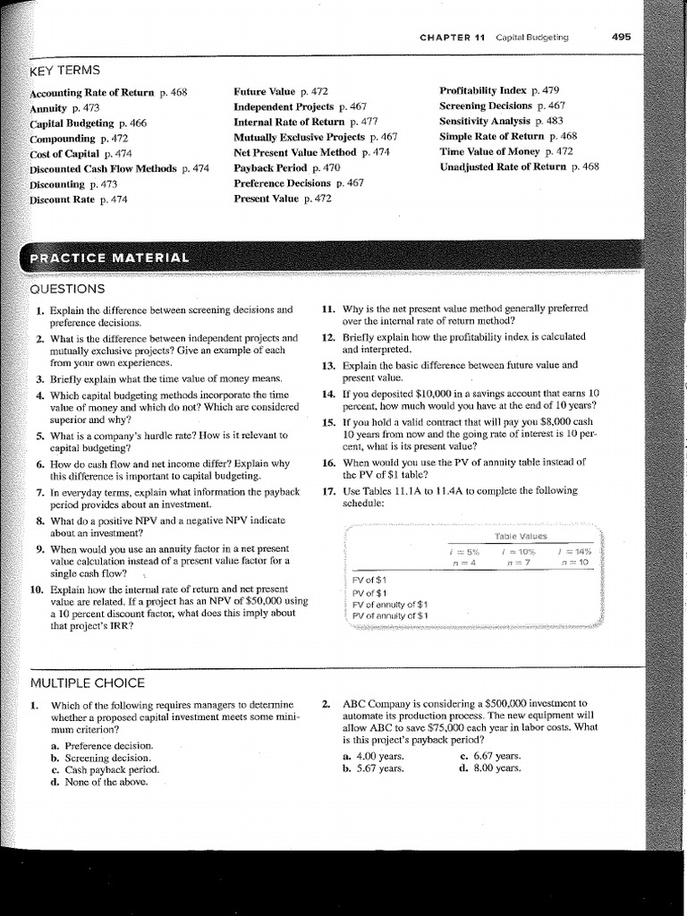 Chapter 11 Exercises | PDF