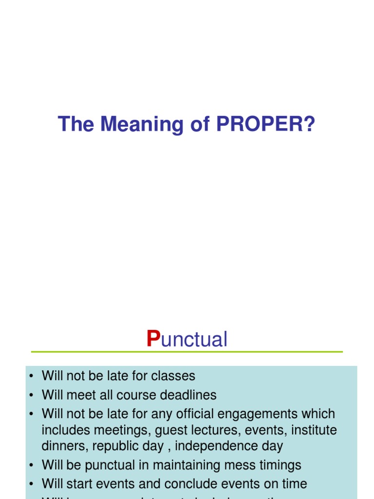 The Meaning of PROPER? | PDF