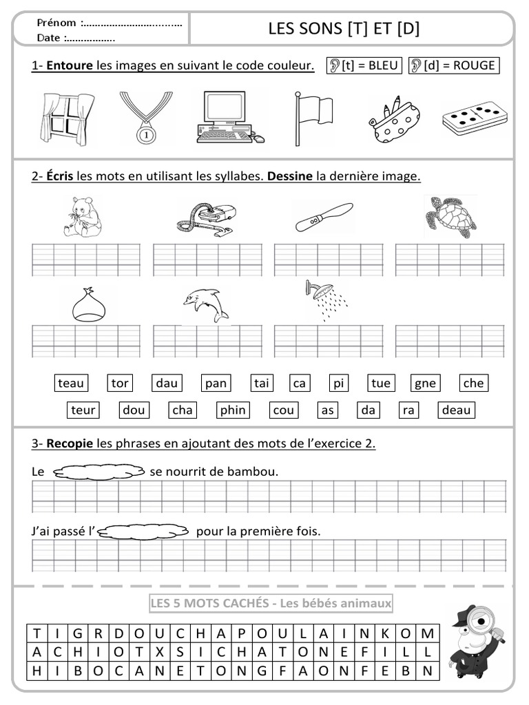 2 4 Les Sons T Et D | PDF