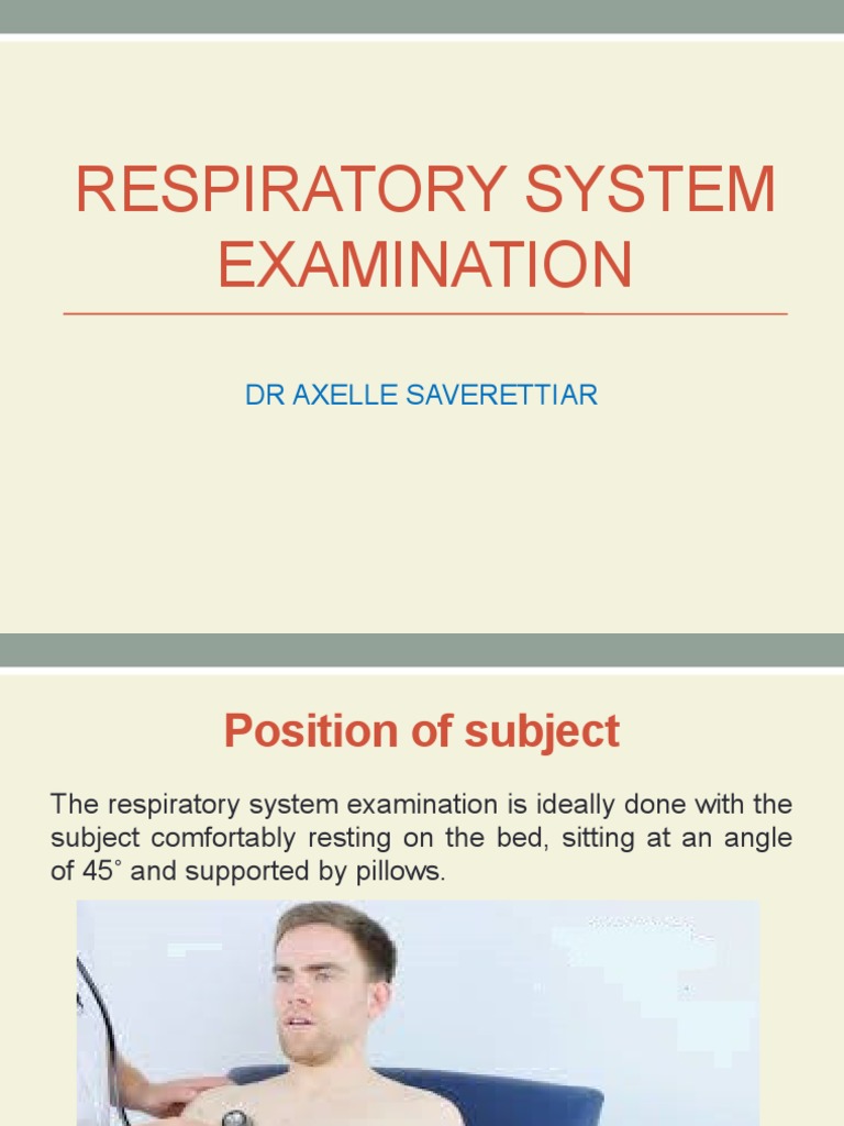 Respiratory System Examination Guide | PDF | Respiratory Tract | Lung