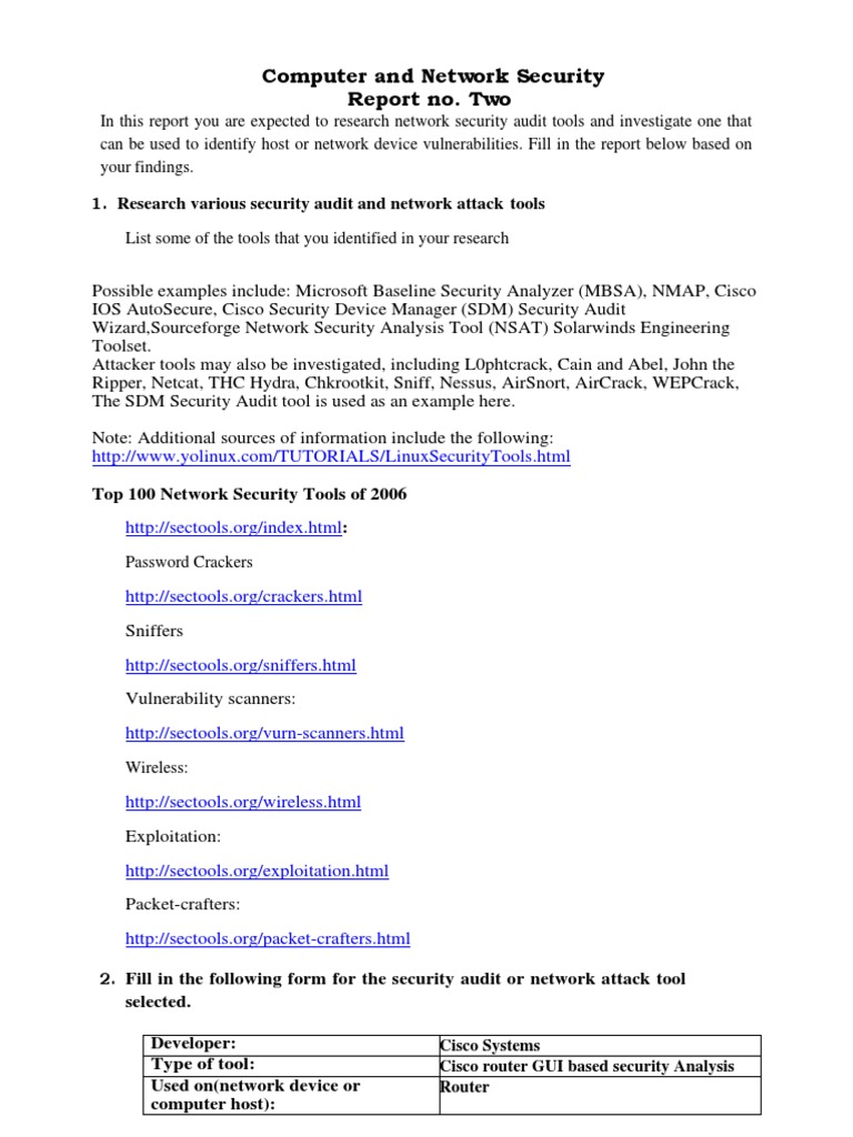 Network Security Audit Guide | PDF | Vulnerability (Computing) | Crime ...