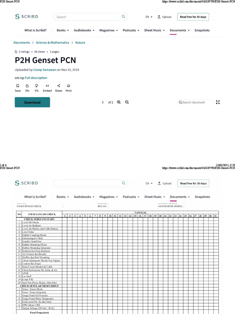 p2h Genset | PDF | Computers