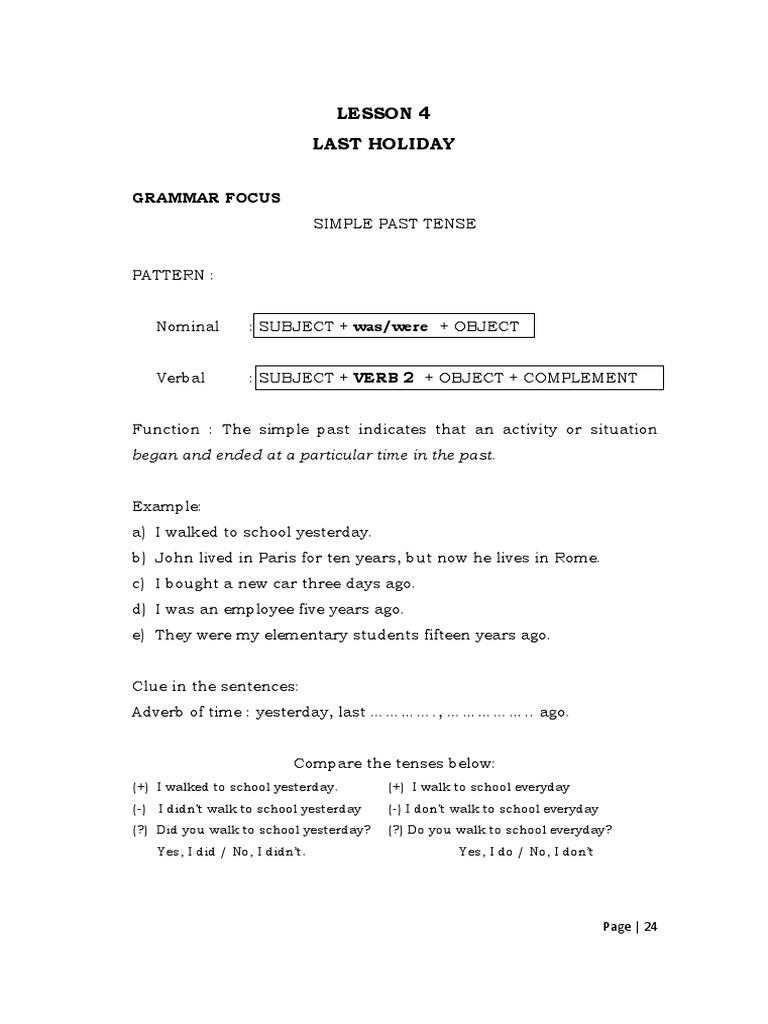 Modul Basic English 2020 Unit 4 & 5 PDF | PDF | Verb | Grammar