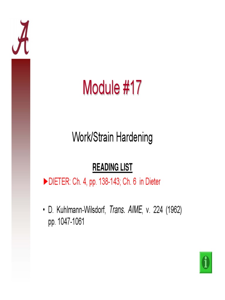 Work Hardening | PDF | Dislocation | Plasticity (Physics)