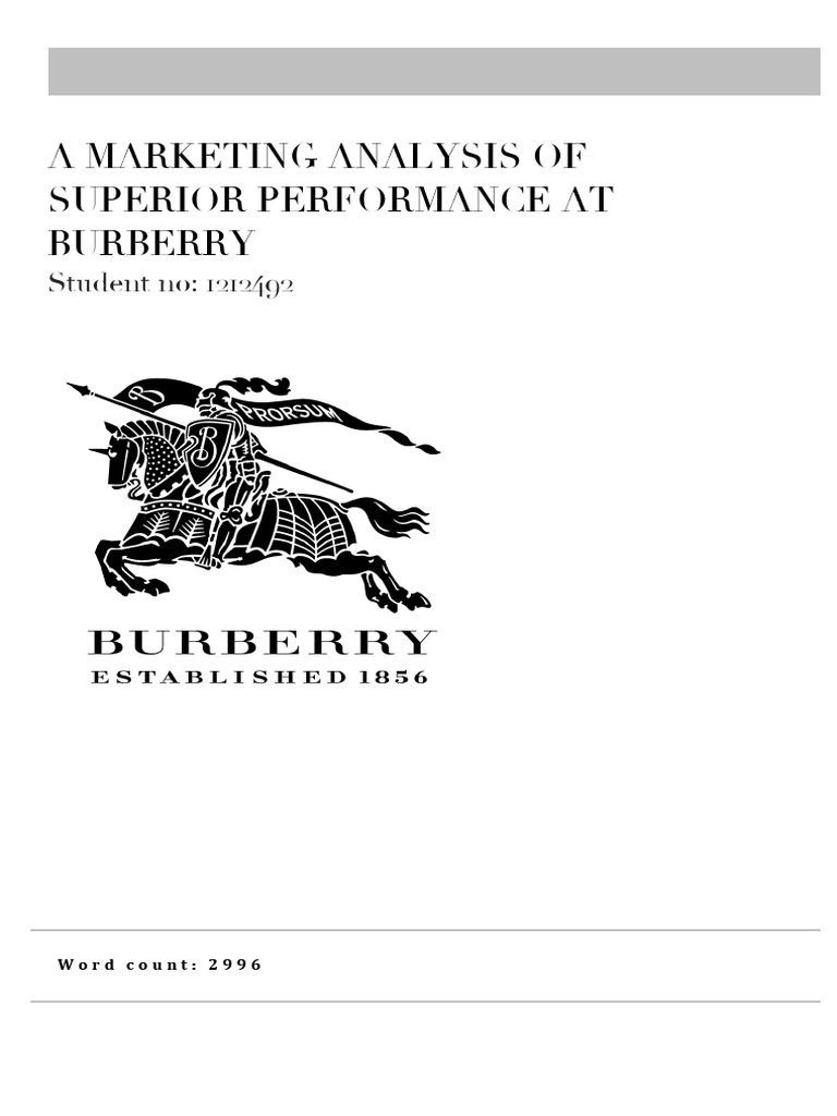 Burberry Marketing Performance Analysis | PDF | Luxury Goods | Swot ...