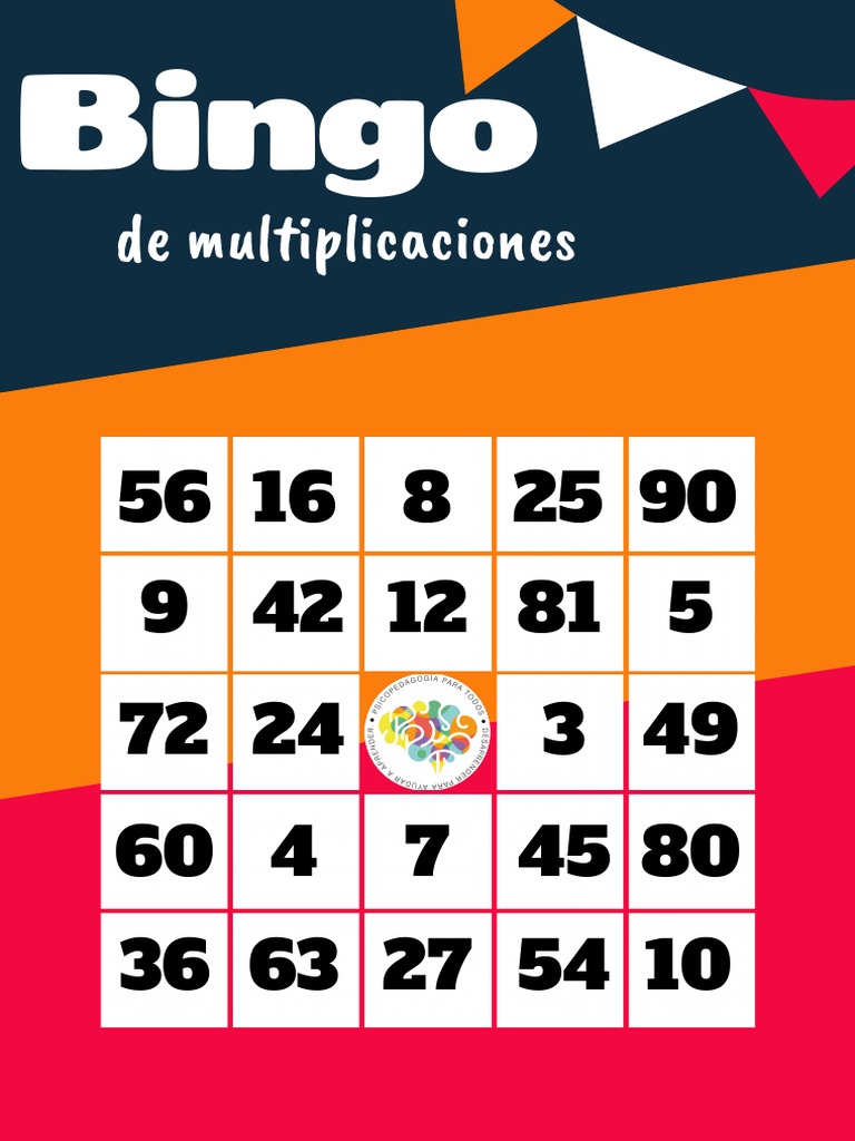 Bingo de Multiplicaciones para Imprimir | PDF | Métodos y materiales de ...