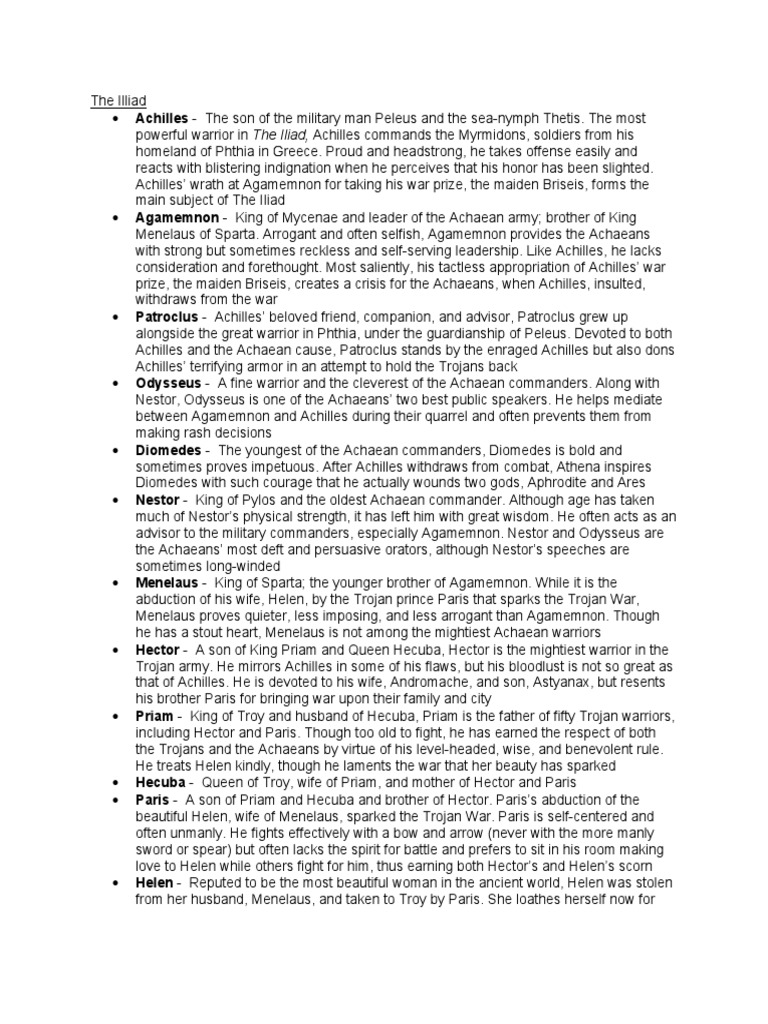 The Iliad | PDF | Hector | Trojan War