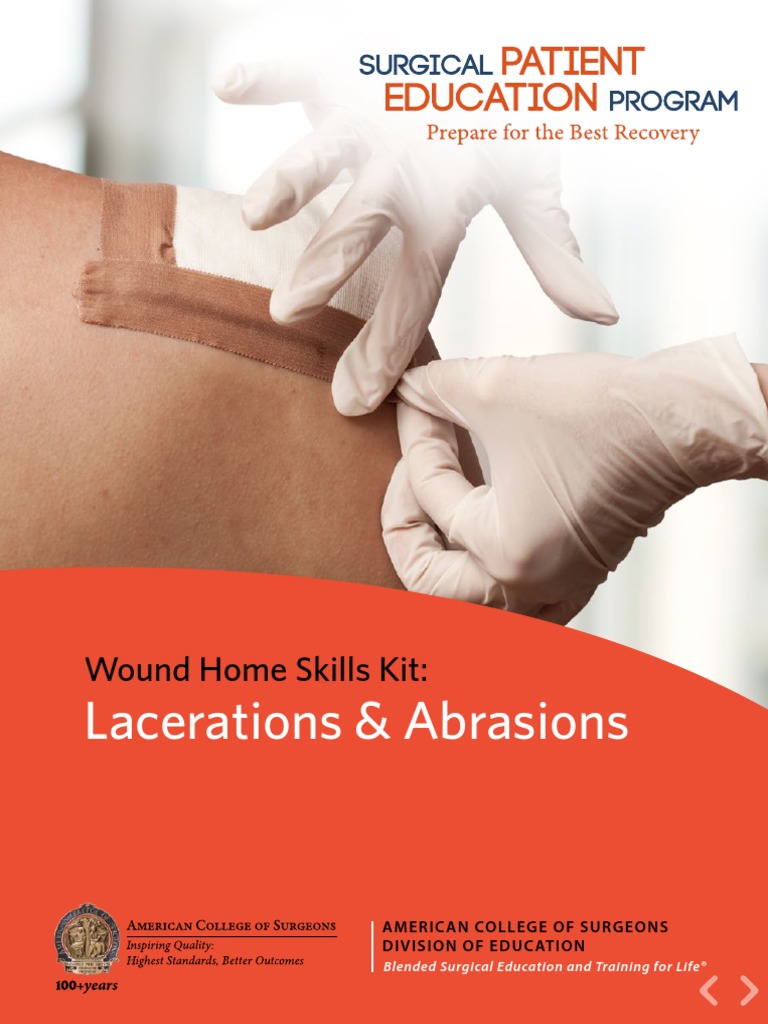 Lacerations & Abrasions: Wound Home Skills Kit | PDF | Self-Improvement ...