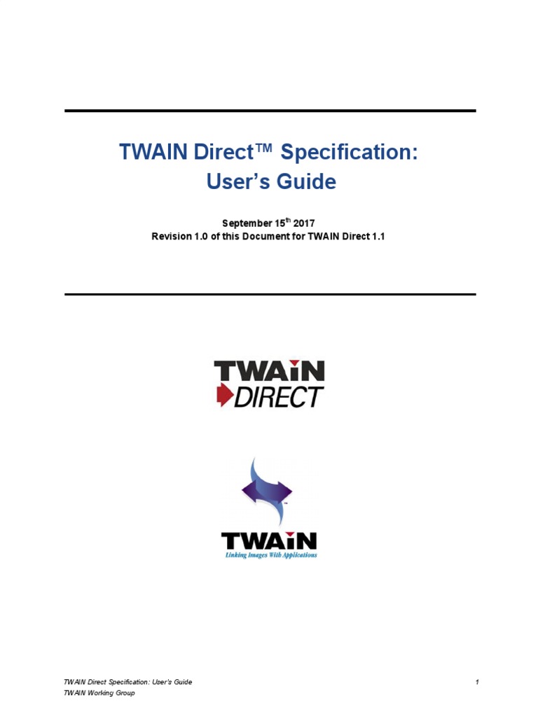 TWAIN Direct 01 Users Guide v1.1 | PDF | Image Scanner | Json