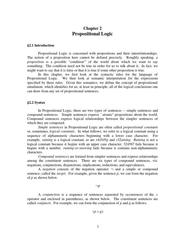 Chap 02 | PDF | Interpretation (Logic) | Logical Consequence