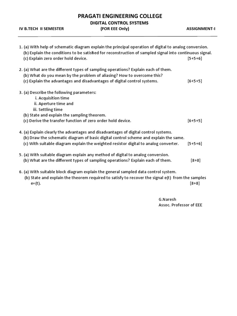 DCS Assignments | PDF | Control Theory | Signal Processing
