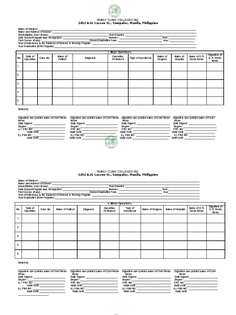Nursing Program Operation Records | PDF | Nursing | Academic Degree