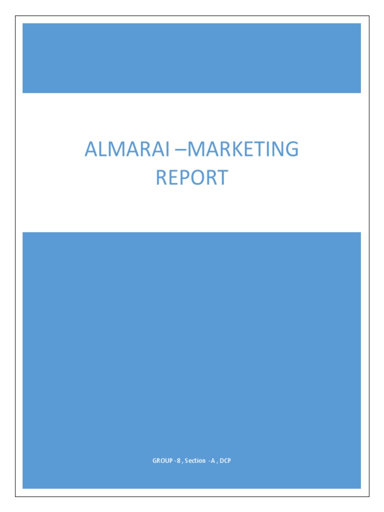 Almarai Marketing Report Overview | PDF | Marketing Communications ...