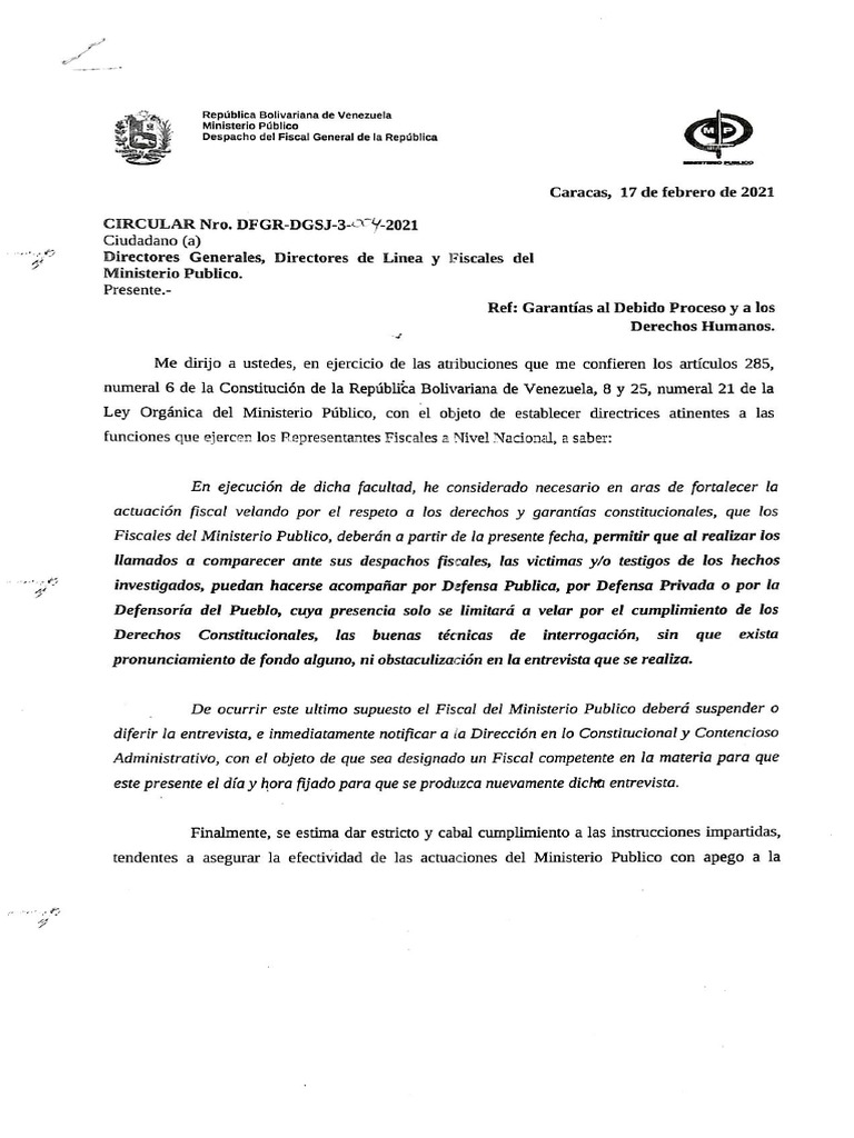 Circular DFGR-DGSJ-3-004-2021 | PDF