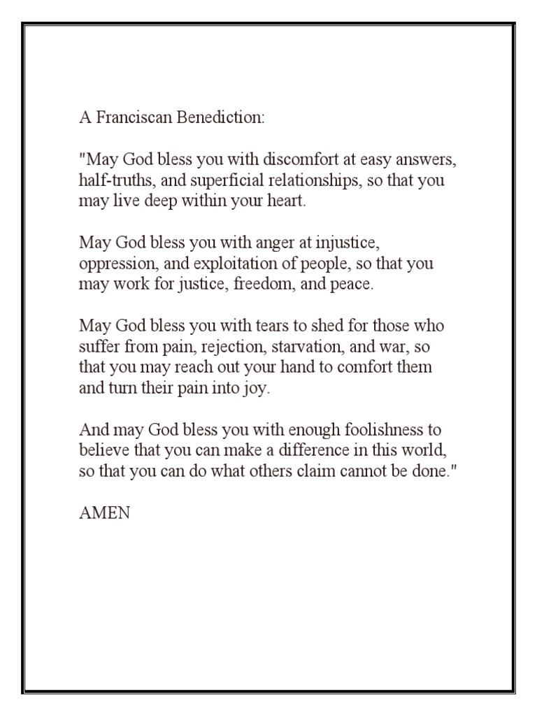 A Franciscan Benediction | PDF