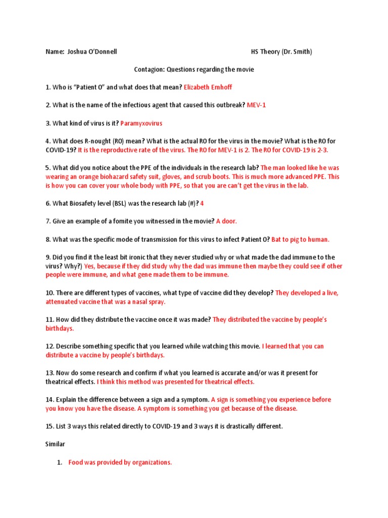 Contagion Movie | PDF