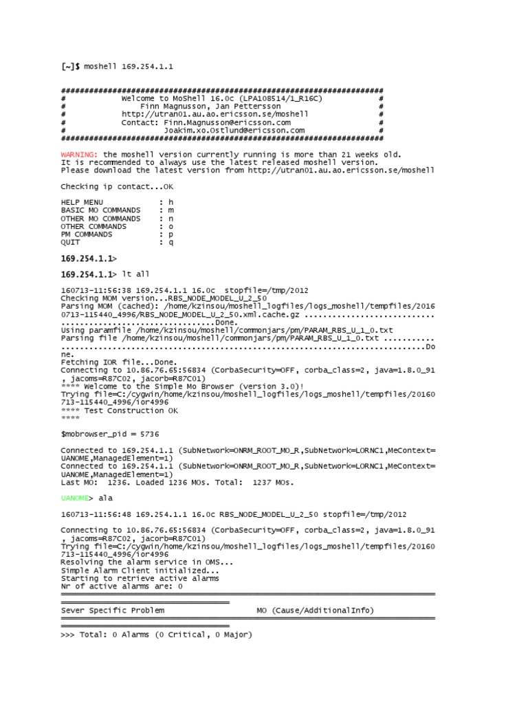 MoShell 16.0c Connection Overview | PDF | High Speed Packet Access ...