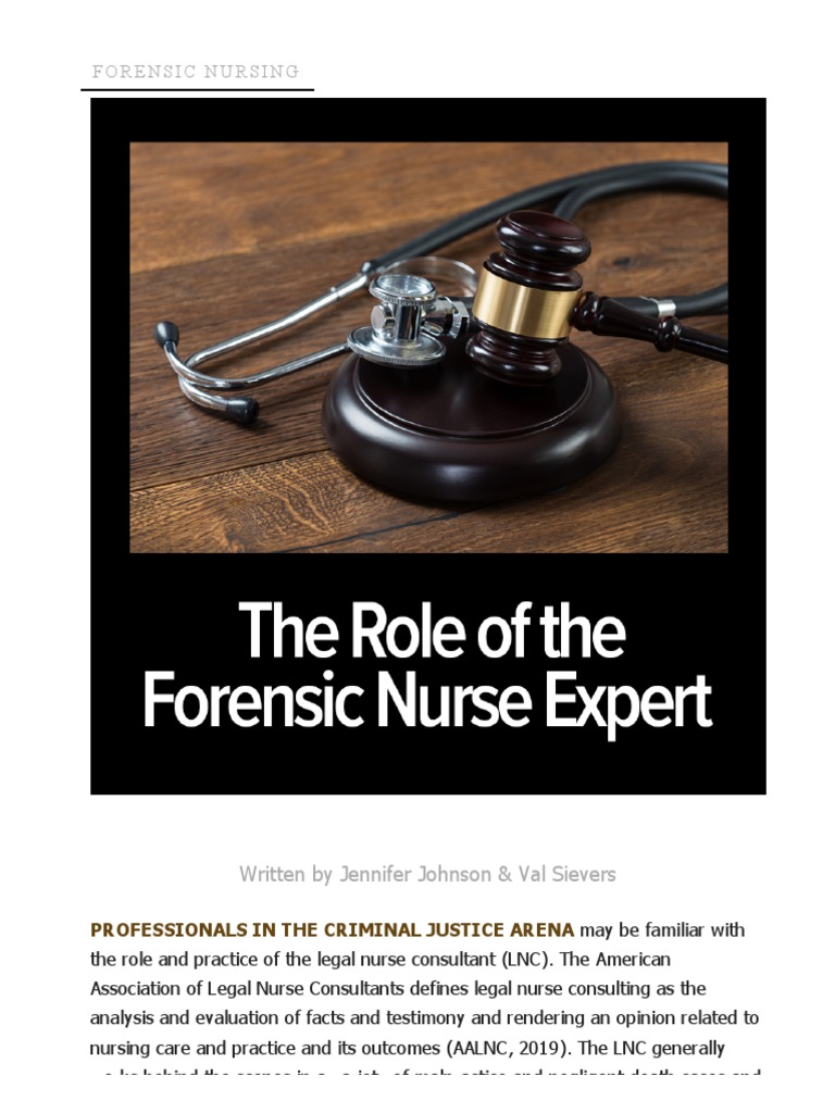 The Role of The Forensic Nurse Expert | PDF | Forensic Science | Nursing